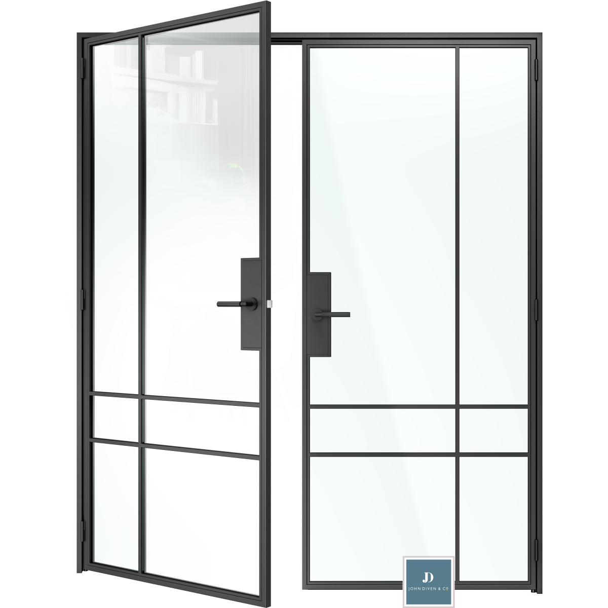 STEELUX DOORS® "GIO-4 LITE" DOUBLE OPENING DOORS – John Diven & Cº