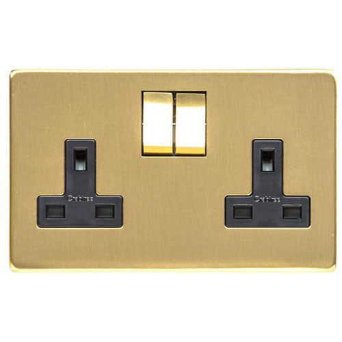 Heritage Brass Electrical Studio Range - Antique Brass - Double Socket ...